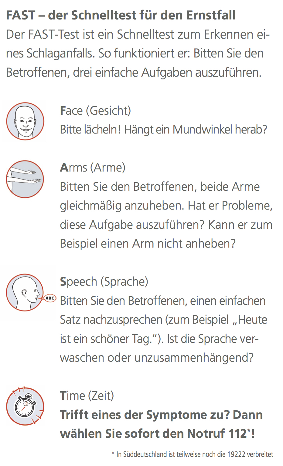 Schlaganfall erkennen: Der Schnelltest gibt Aufschluss